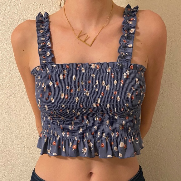 emory park | Tops | Emory Park Floral Smocked Crop Top | Poshmark